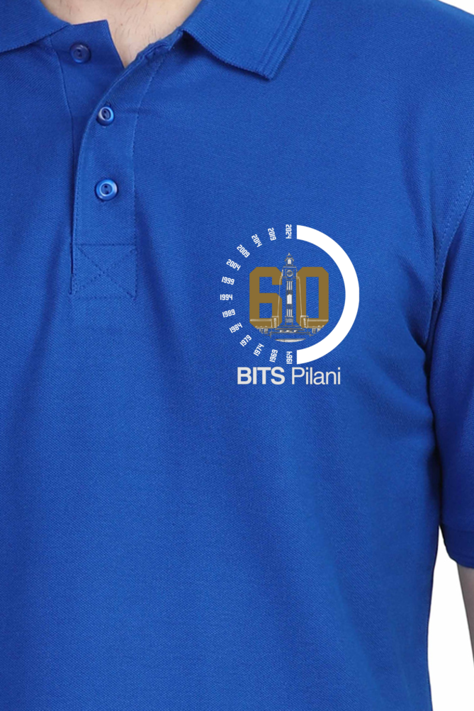 BITS Pilani 60th Anniversary Polo T-Shirt - Iconic Clock Tower Design ...
